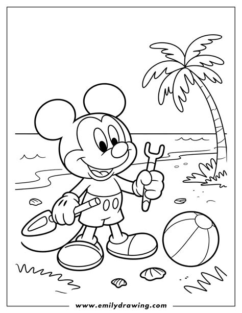 Mickey Mouse Baseball Coloring Pages 2025