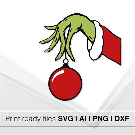 Grinch Hand Svg Etsy