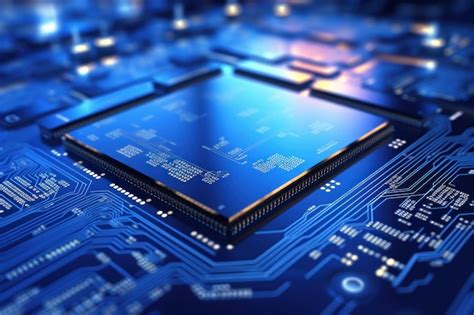 Premium AI Image A Powerful Computer Processor Or Chip On A Motherboard Modern Technologies