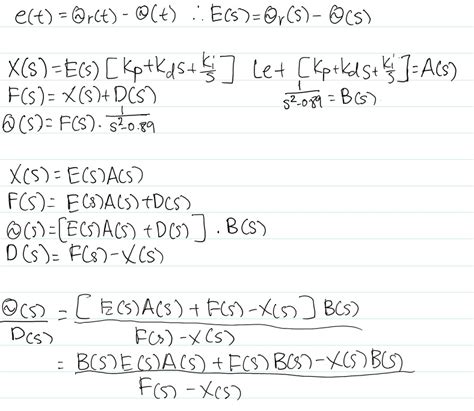 Control Engineering Calculating A Transfer Function From A Block