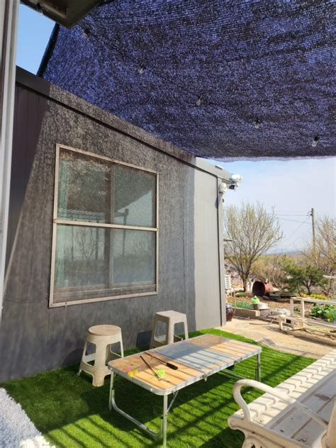 시골집 마당꾸미기2 그늘막 달기 네이버 블로그