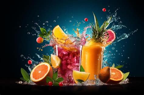 Premium Photo Tropical Drink Background Juice Background