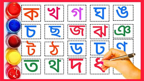 বাংলা বর্ণমালা অ আ ই ঈ উ ঊ ঋ এ ঐ ও ঔ ক খ গ ঘ ঙ চ ছ জ ঝ ঞ ট Ka Kha Ga Gha Bangla
