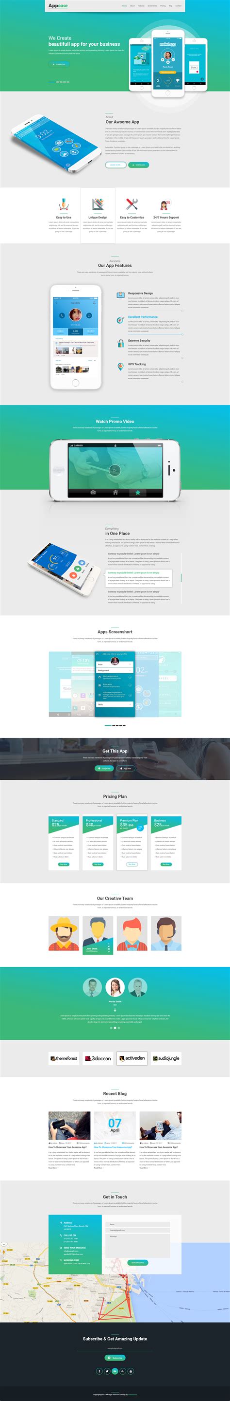 AppCase App Landing Page Template By Drawnex ThemeForest