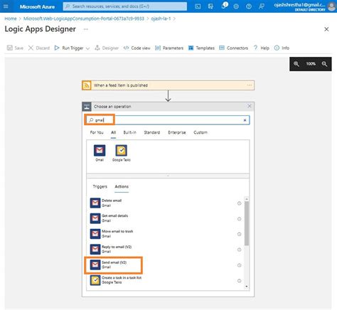 Azure Logic App Automatically Send Email With Rss Feed Trigger