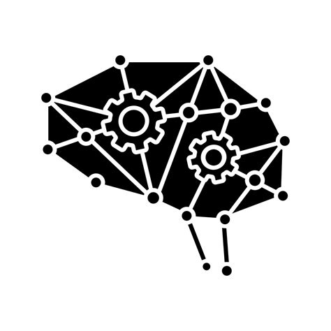 Deep Learning Ai Glyph Icon Silhouette Symbol Neurotechnology Neural
