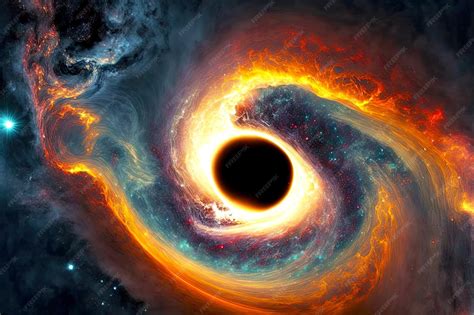 Premium Photo Spiral Nebula In Space In Form Of Black Hole Singularity