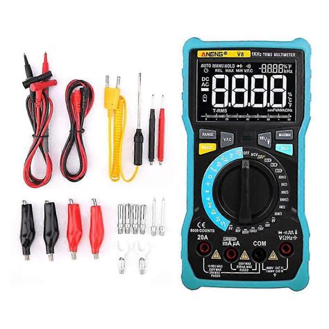 Aneng V8 Digital Multimeter Profesional True Rms 8000 Counts Transistor Tester Analog Transistor