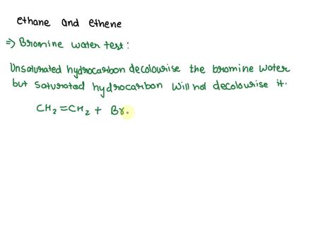 SOLVED Give A Chemical Test To Distinguish Between Ethane And Ethene