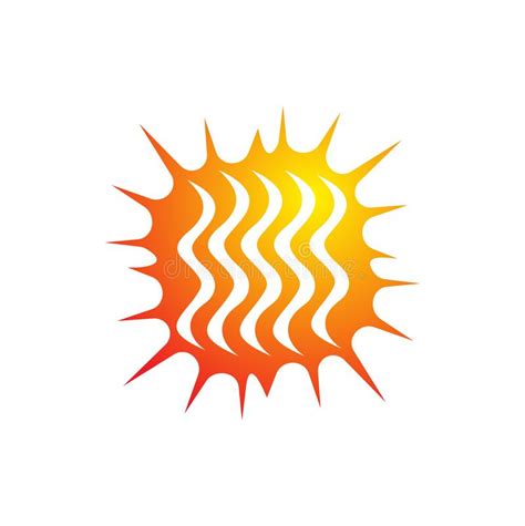 Heat Temperature Wave Symbol Logo Icon Stock Vector Illustration Of