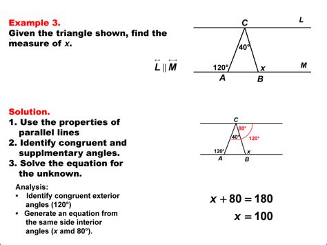 Solving For X Angles Of A Triangle Exterior Angle Theorem