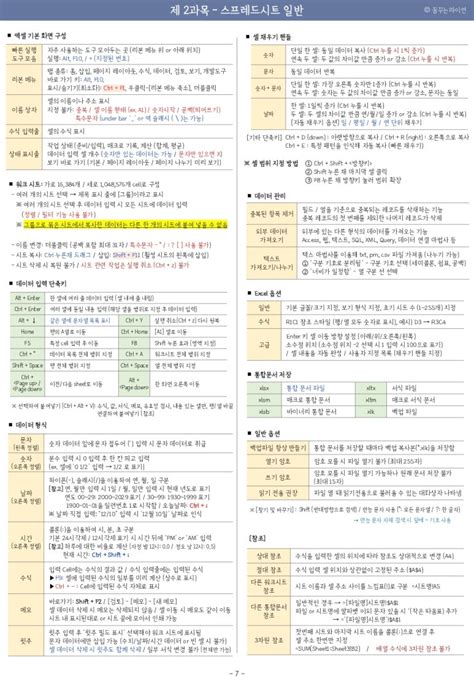 컴퓨터활용능력 컴활 1급 2급 필기 핵심 요약 정리 노트 Pdf 네이버 블로그