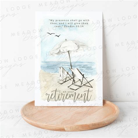 Printable Retirement Card Instant Download Christian Retirement Card
