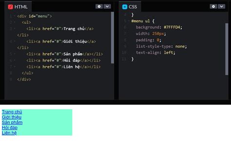 3 Bước đơn Giản để Tạo Menu Trong Html And Css Kiểu Ngang Dọc