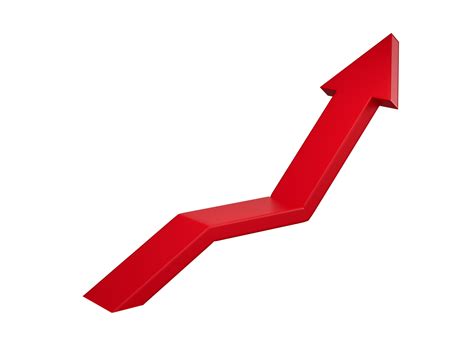 3d red indication arrow 3d simple moving up arrow 3d illustration 36460195 png