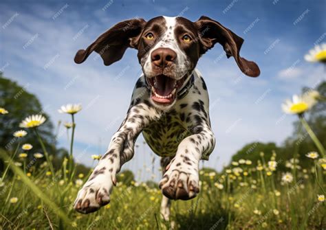 Premium Ai Image A German Shorthaired Pointers Tongue Lolling Out Happily After A Run