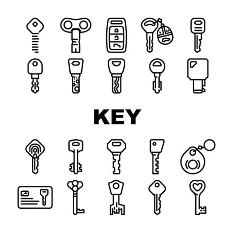 Premium Vector Key For Open And Close Padlock Icons Set Vector Vintage And Modern Electronic