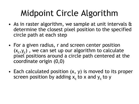 Output Primitives Contd Ppt Download
