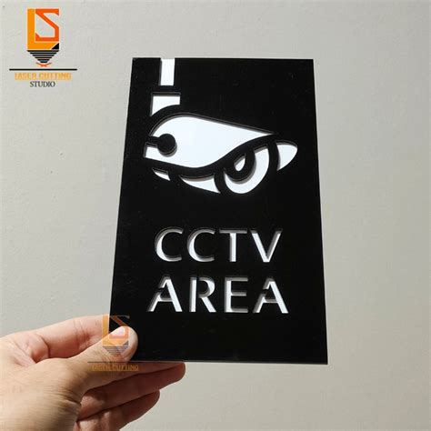 Jual Sign Cctv Papan Tanda Cctv Area Sign Akrilik Shopee Indonesia