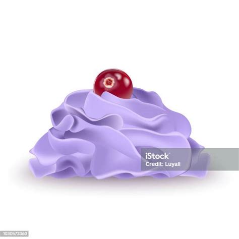 케이크 컵 케 익 요구르트 아이스크림에 대 한 휘 저 었 다 크림 위에 적갈색 상세한 3d 그림 흰색 절연입니다 웹에 대 한