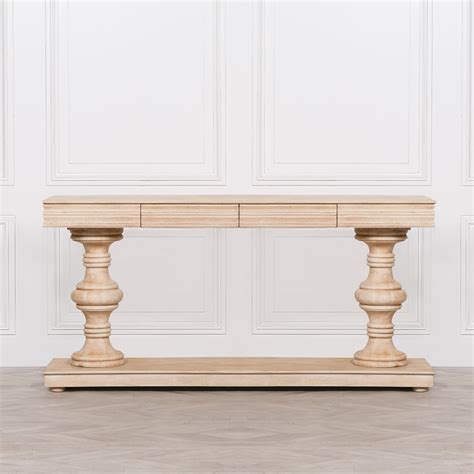 180cm Wooden Console Table With Drawers Maison Reproductions