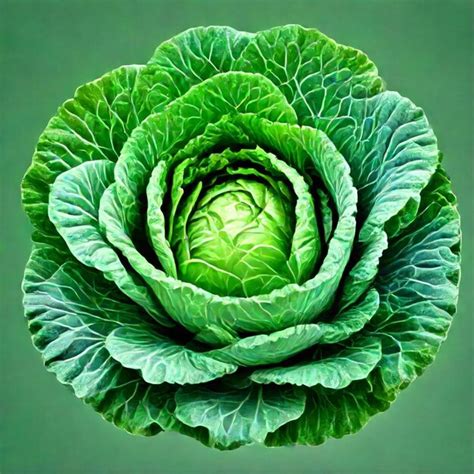 A Picture Of A Cabbage With The Word Cabbage On It Premium Ai