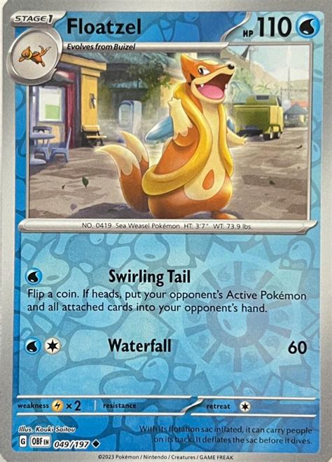 Floatzel [reverse Holo] 49 Prices Pokemon Obsidian Flames Pokemon Cards