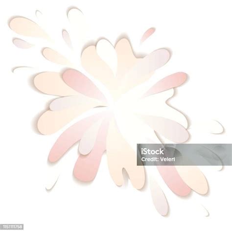 종이에서 잘라 크림 물과 방울의 페이퍼 다층 버스트 3d 스플래시 유체 벡터 화장품 템플릿 추상적인에 대한 스톡 벡터 아트 및