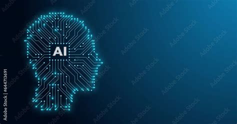Artificial Intelligence Human Head Circuit Board Stock Video Adobe Stock
