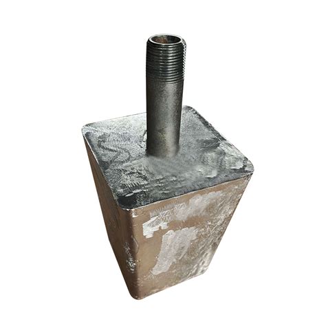 Square High Temperature Zinc Anode Jennings Anodes Uk