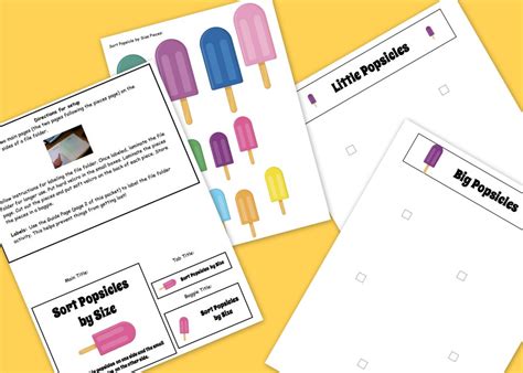 Popsicle File Folder Activities The Autism Helper