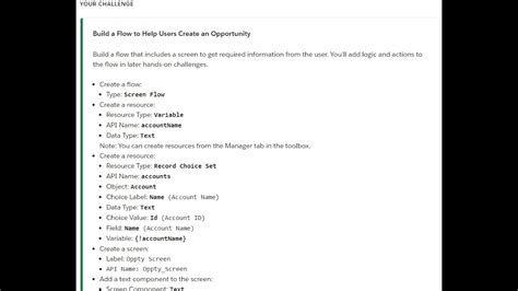 Flow Builder Add Screens To Your Flow Trailhead Challenge Solutions Youtube