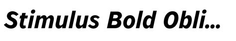 Stimulus Bold Oblique Font Webfont And Desktop Myfonts