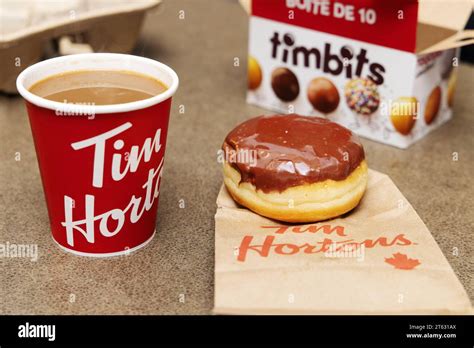 Tim Hortons Coffee Shop Coffee And Food A Canadian Cafe Restaurant