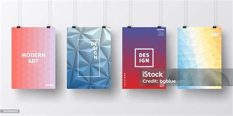 흰색 배경에 고립 된 다채로운 기하학적 디자인의 포스터 2차 도형에 대한 스톡 벡터 아트 및 기타 이미지 2차 도형 3차원 형태 광고 Istock