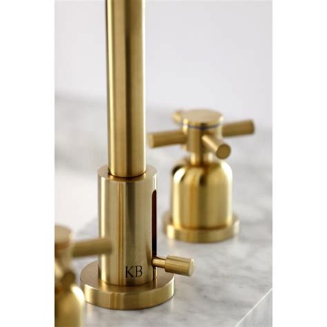 Kingston Brass Concord Brushed Brass 2 Handle Widespread High Arc