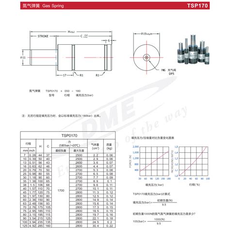 氮气弹簧 TSP系列 亚标 DME模具中国