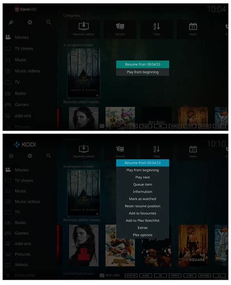 missing context menu items with pkc add ons coreelec forums