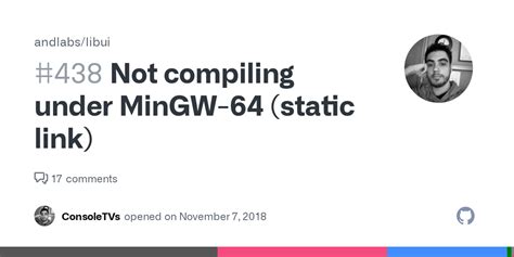 Not Compiling Under Mingw 64 Static Link · Issue 438 · Andlabslibui · Github