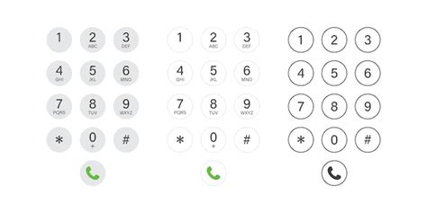 Premium Vector Smartphone Dial Button Icon In Flat Style Phone Number Pad Vector Illustration