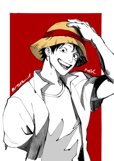 Monkey D Luffy One Piece Drawn By Nok Nok Danbooru