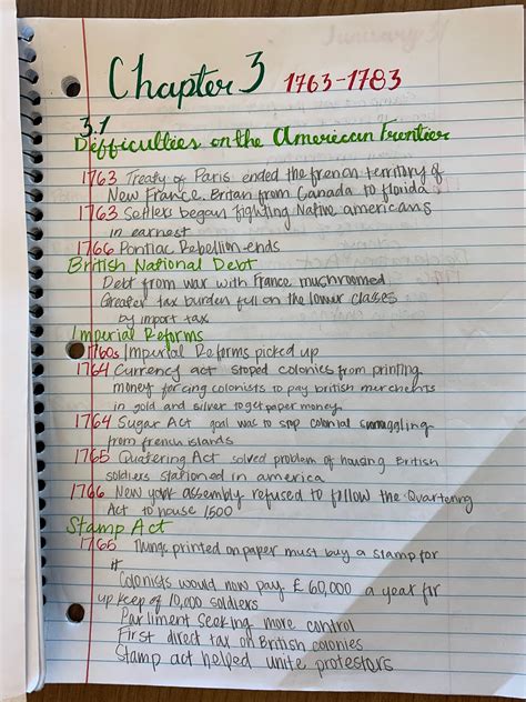 The Journal Assignment American History Note Taking And Reading