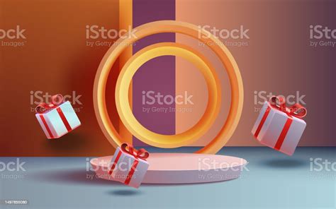 선물 장면 메가 세일 쇼핑 연단 배너 축하 받침대 벡터 그림 0명에 대한 스톡 벡터 아트 및 기타 이미지 0명 3차원 형태 Fashion Show Istock
