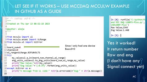 Python Mcc Usb 1208fs Plus Test Engineers Resource