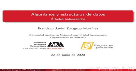 Algoritmos Y Estructuras De Datos Árboles Balanceadosacademicosazcuammxfranzaeddocs