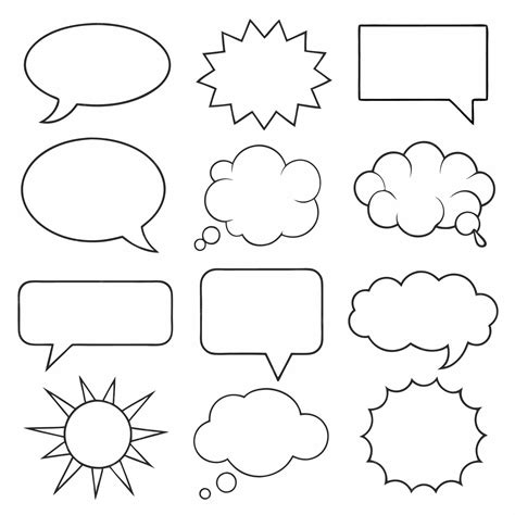 Premium Vector Set Of Various Speech Bubbles For Comics Illustrations