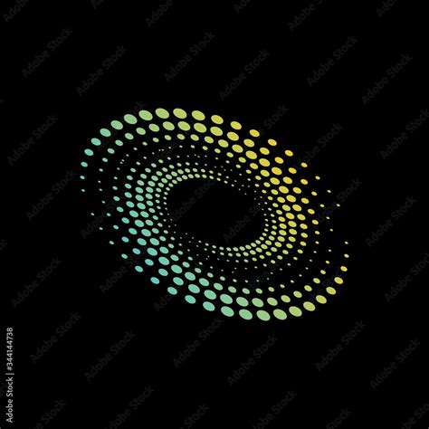 Circular Dot Logo Icon Modern And Dynamic Shape Technology Logo Concept Vector Stock Vector