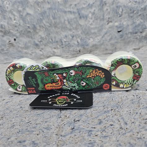 Slime Balls Wheels 54mm 95a Roskopp Face Two Reissue White Hardline