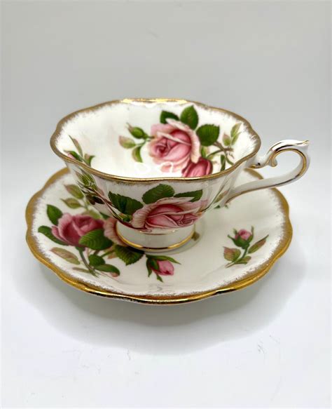 Vintage Royal Albert Anniversary Rose Fine Bone China Roses Footed