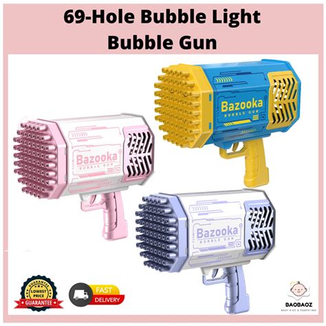 69 Hole Bubble Gun Light Bubble Blaster Party Favors Electric Automatic